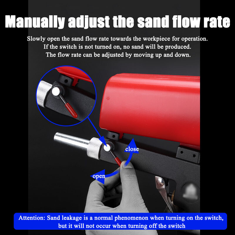 Portable Air Sandblasting Gun Shot Blast Tool Pneumatic Hand Held Sand ...