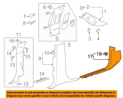 GM OEM 14-20 Sierra 1500 Cab Interior Trim-Front Sill Plate 23433410 | eBay
