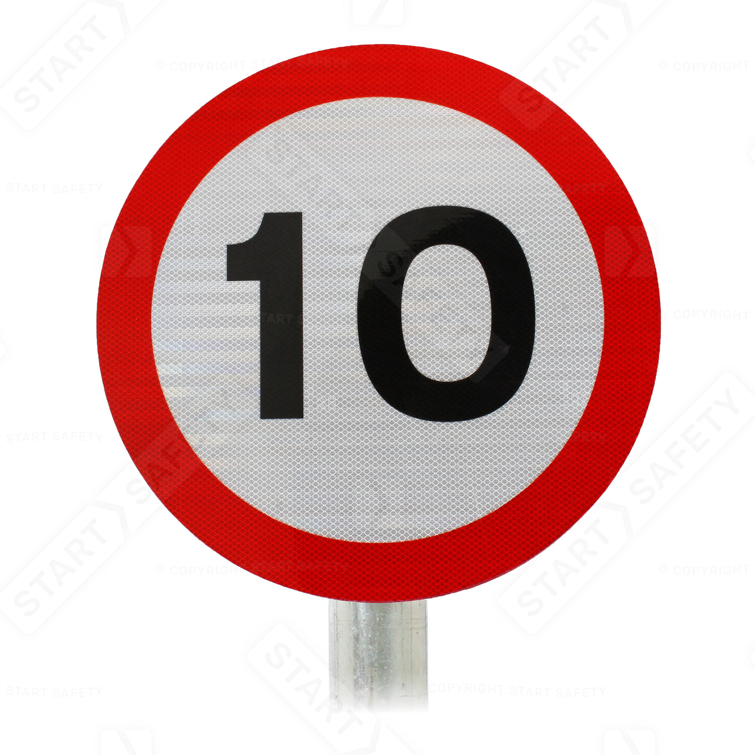 10MPH Speed Sign Road Grade CE Marked | Reflective Various Sizes Post ...