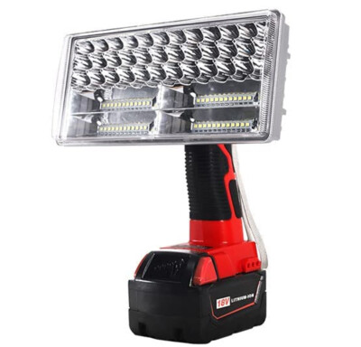 Cordless LED Work Light for Milwaukee 40W 4200LM M18 18V Jobsite Light ...