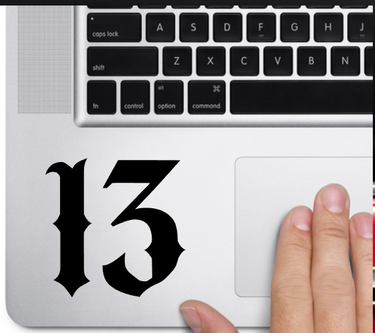 Lucky 13 Decal Vinyl Car Window Sticker ANY SIZE | eBay