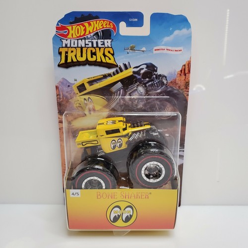 Hot Wheels Monster Trucks Bone Shaker Mooneyes Moon Yellow 4/5 | eBay