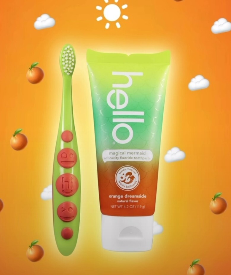 HELLO MAGICAL MERMAID Fluoride Toothpaste Orange Dreamsicle 4.2 oz New ...