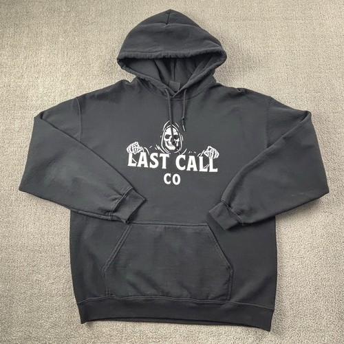 Last Call Co Hoodie Adult Large Black Long Sleeve Sweatshirt Casual ...
