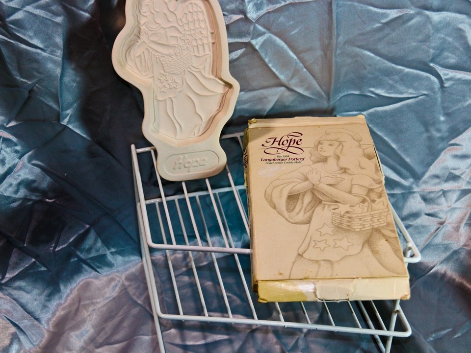 Longaberger Pottery Cookie Candy Mold Hope Angel Christmas 1994 New ...