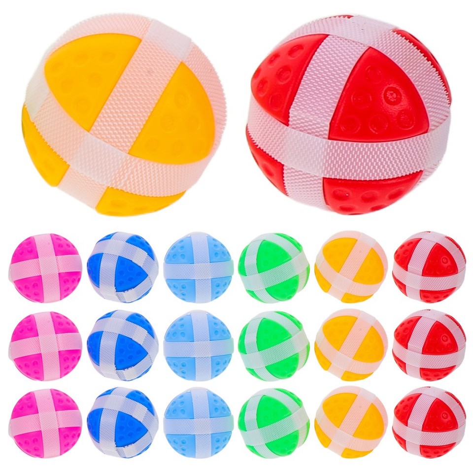 36pcs Sticky Balls Dart Board Hook and Loop Balls Toy for Indoor and ...