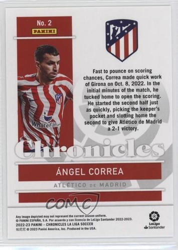 2022-23 Panini Chronicles Base La Liga Chronicles Red /199 Angel Correa ...