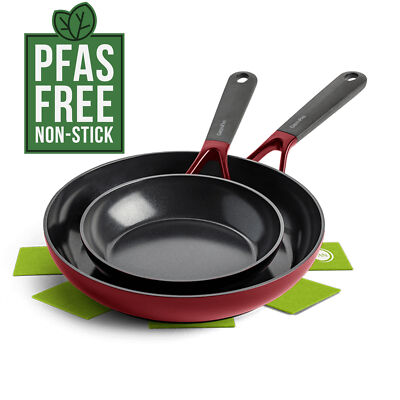 GreenPan Frying Pan Set 20 & 28cm Ceramic NonStick Oven Safe (Damaged ...