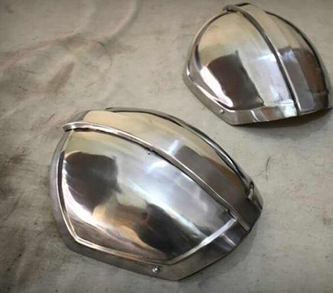 Mandalorian Warrior Steel Pair of Pauldrons Armor Star Wars Shoulder ...