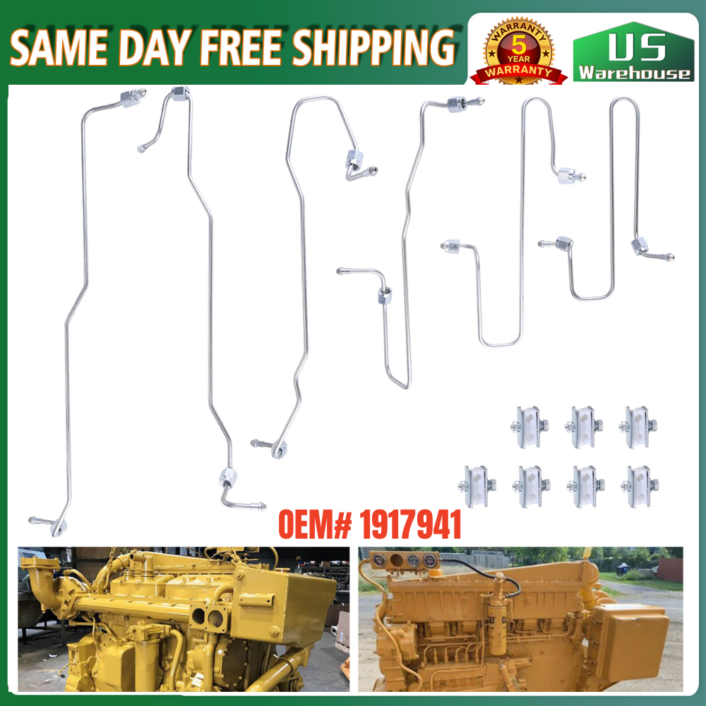 6 Pcs 3406 Fuel Injection Line Kit 1917941 1917942 1917943 for CAT ...