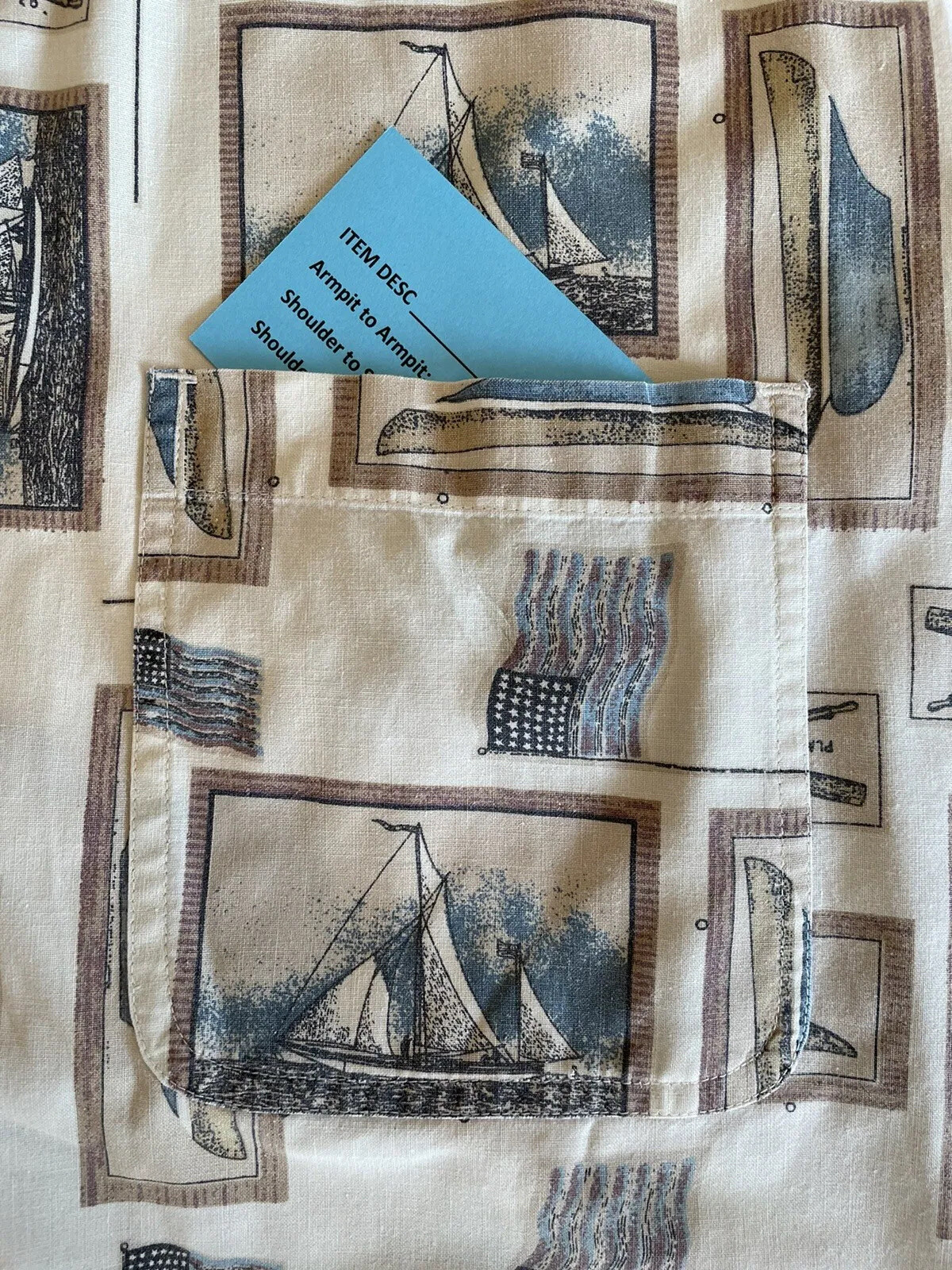 American Eagle Mens Ship Sailboat Oar Flag Regular Fi… - Gem