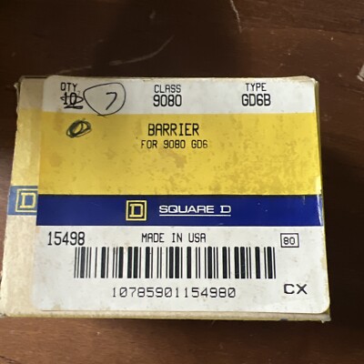 SQUARE D BARRIER 9080 GD6B PACK OF 7 | eBay
