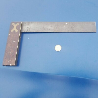 Large Antique Wooden Carpenter's Square - Old American Brass Trim ...