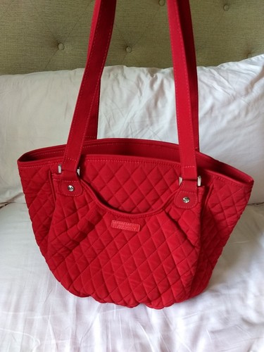 Vintage Vera Bradley Glenna Fire Cardinal Red HandBag Shoulder Purse | eBay