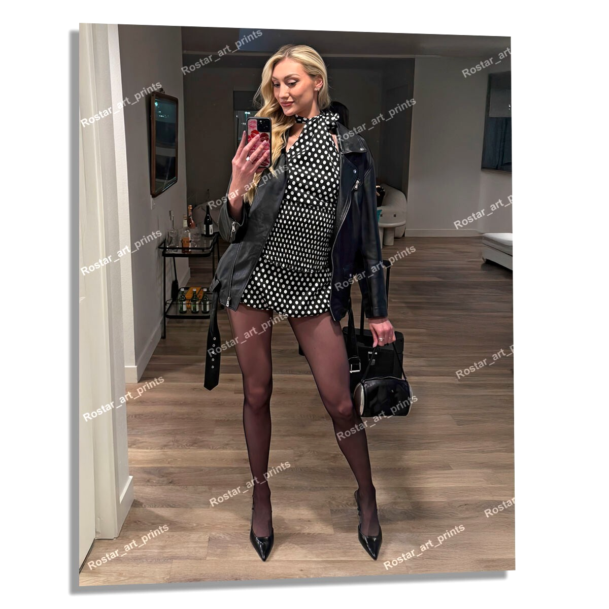 8x10 CAMERON BRINK Black Miniskirt Pantyhose Heels WNBA Sparks Photo ...