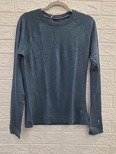 New Smartwool Classic Longsleeve Thermal Merino Wool Blue Heather Size ...