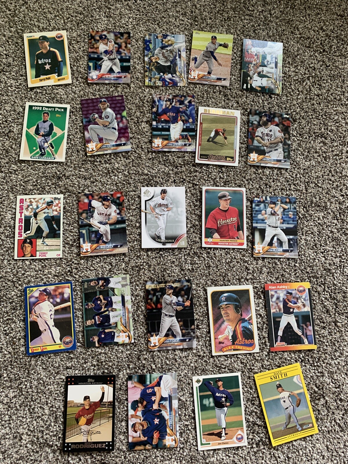 Astros 24 Card Lot Altuve Springer Bregman Correa Cole Berkman Gattis ...