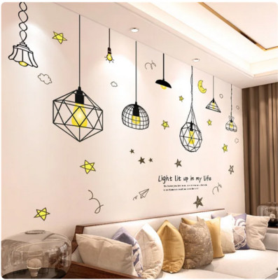 Wall sticker Living Room Bed Room Decor Self Adhesive Lights Stars ...