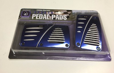 Universal JDM Automatic Brake Gas Racing Pedal Pads 2PCS SET | Blue ...