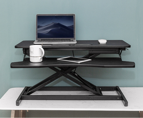 Foret Height Adjustable Standing Desk Riser Computer Laptop Stand Up ...