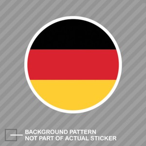 Round German Flag Sticker Decal Vinyl Germany circle | eBay