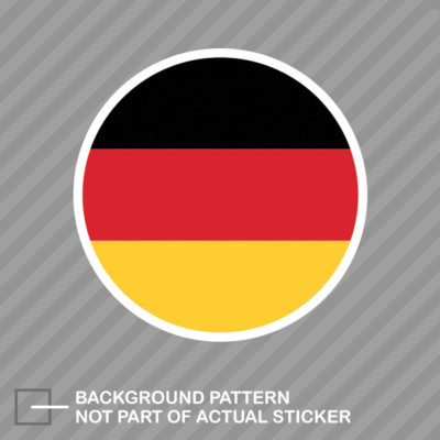 Round German Flag Sticker Decal Vinyl Germany circle | eBay