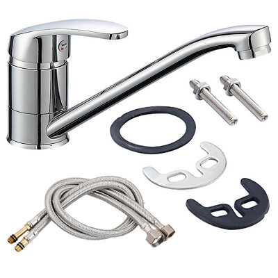 Caravan Mixer Tap Chrome Plated Long Spout Motorhome Camper Van Boat ...