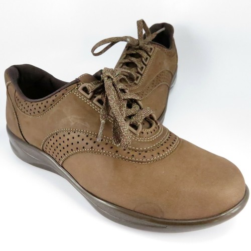 SAS Walk Easy Shoe Womens Size 8N Brown Nubuck Leather Oxford Tripad ...