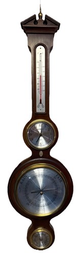 HOWARD MILLER Barometer Thermometer Hygrometer Clock Weather Station ...