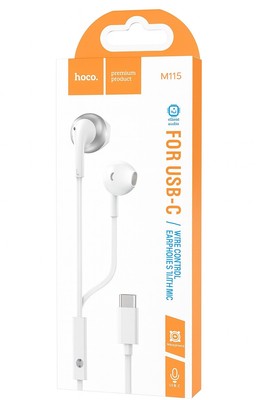 Auricolari HOCO M115 con cavo – USB-C – Microfono e Controlli Integrati ...