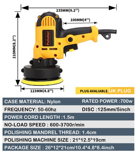 5'' Electric Polisher Buffer Sander Car Polishing Machine With Buffing ...