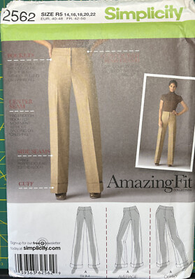Simplicity 2562 Size 14-22 Misses' Miss Petite Wide Leg Pants Uncut Factory Fold | eBay