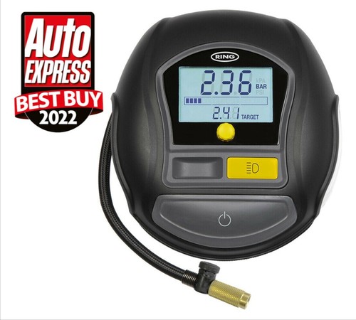 Ring 12v Rapid Digital Tyre Inflator Air Compressor Inflate in 2 min ...