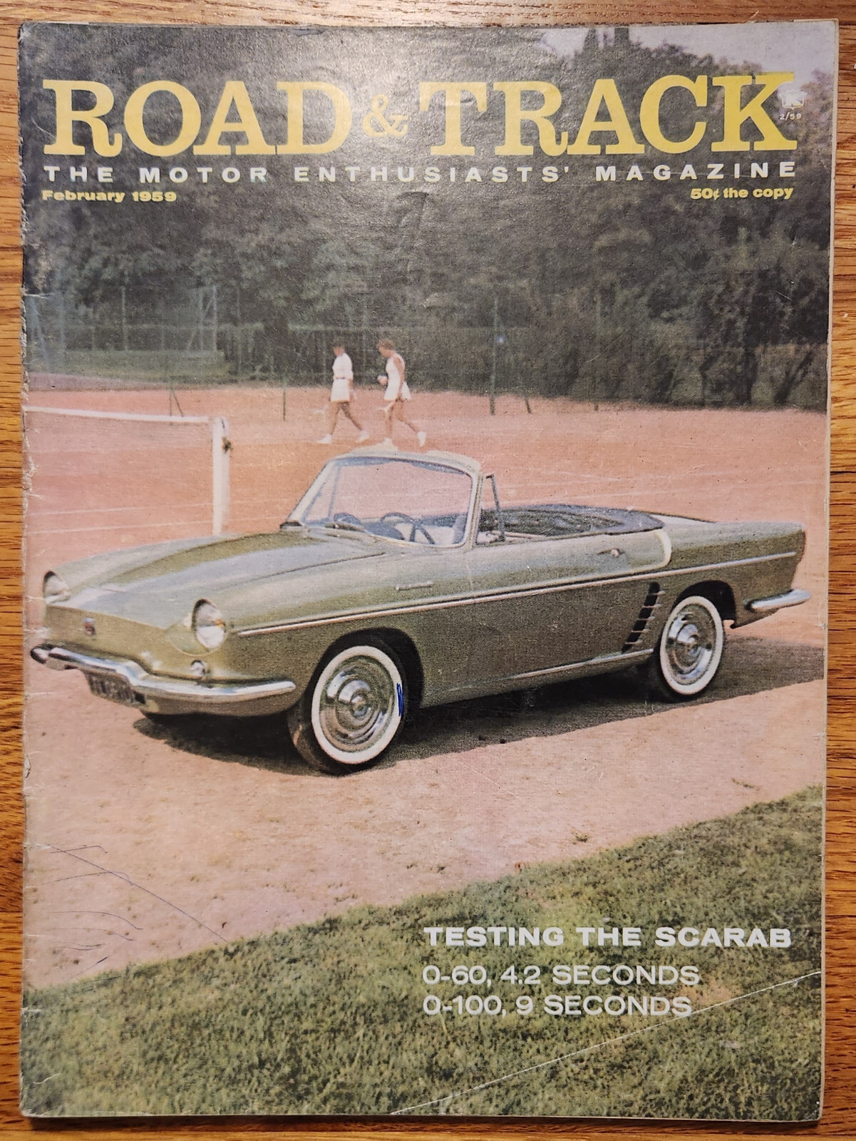 Road & Track Magazine February 1959 Scarab Mark II Simca Aronde EL Ysee ...