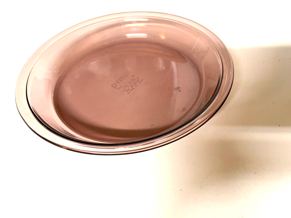 Vintage Pyrex #209 Cranberry Color Deep Dish Glass Pie Plate Visions 9 ...