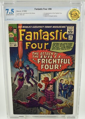 Fantastic Four #36 CBCS 7.5 (1965) 1st App. of the Frightful Four ...