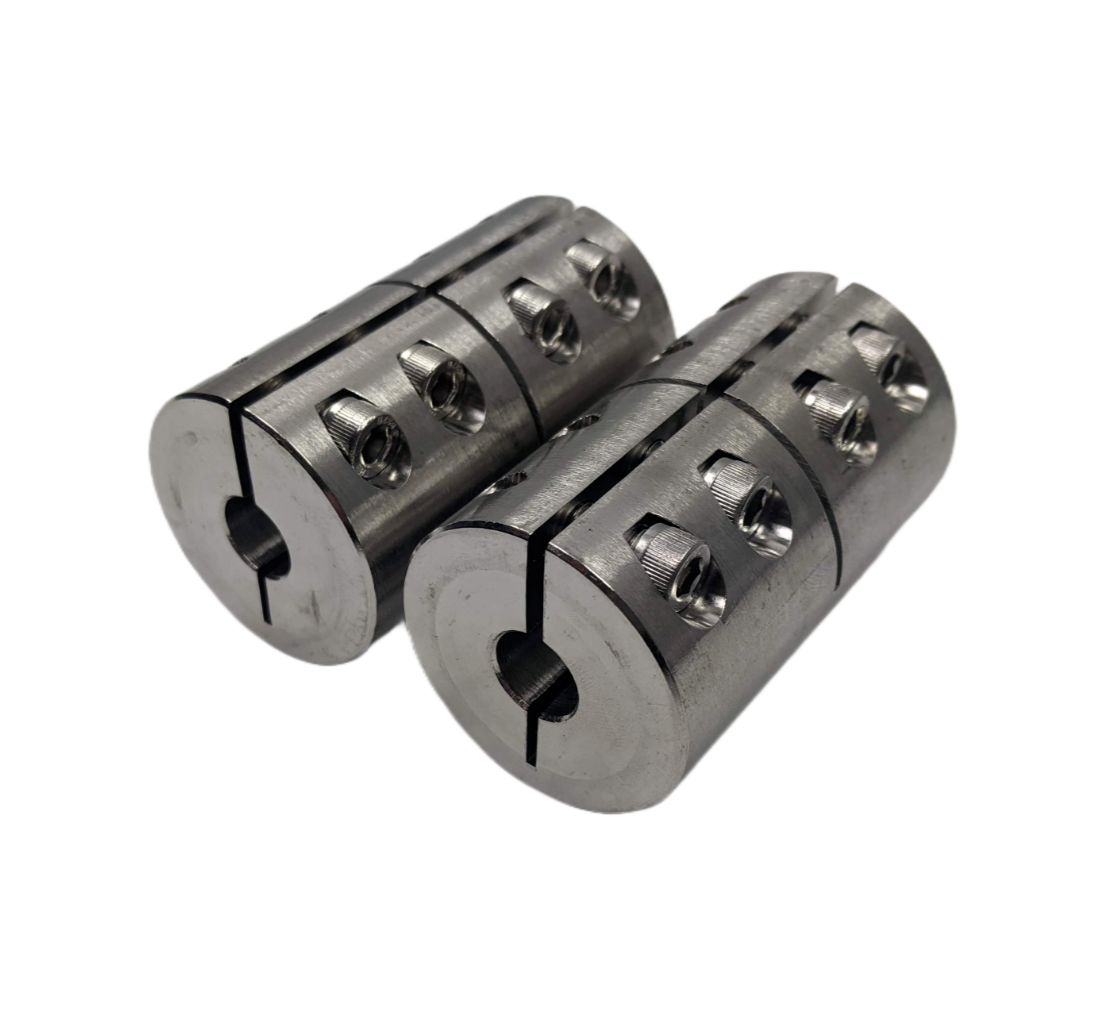 2PCS 1'' x 1/4'' ID SS Split Rigid Shaft Clamp Coupling 3'' L - Out of ...