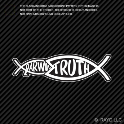 Christian Truth Eating Darwin Fish Shaped Sticker jesus christ god ...