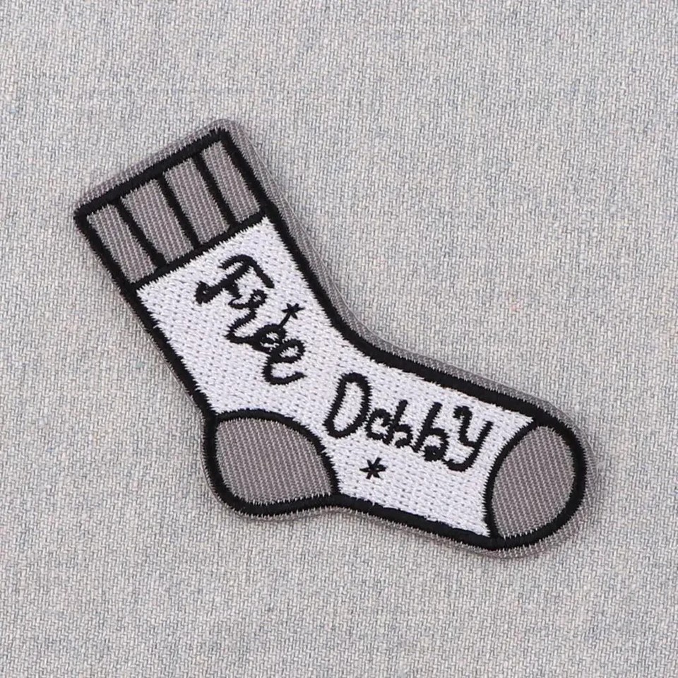 Harry Potter Free Dobby Sock Embroidered Iron On Patch | eBay