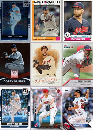 ⚾ Huge 90 + different COREY KLUBER cards lot 2007 - 2021 Indians ...