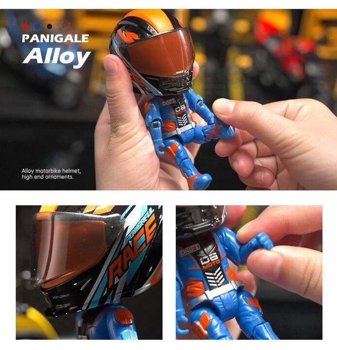 1/12 Alloy Motorcycle Helmet Convertible Model Action Figure Body Dolls ...