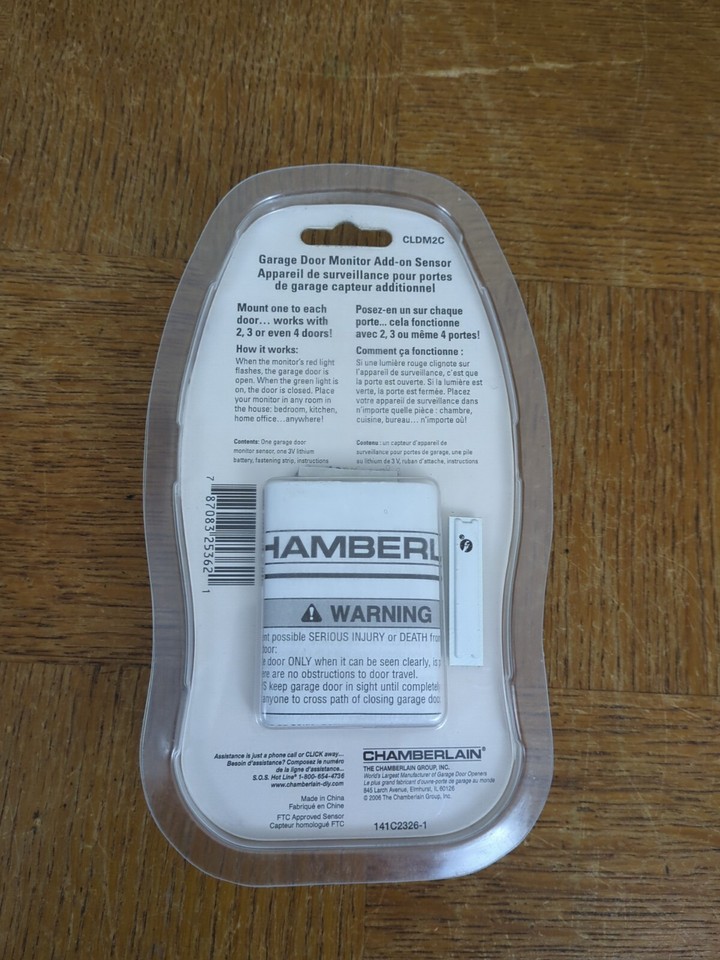 Chamberlain CLDM2 Wireless Garage Door Monitor Add-On Sensor - NEW | eBay