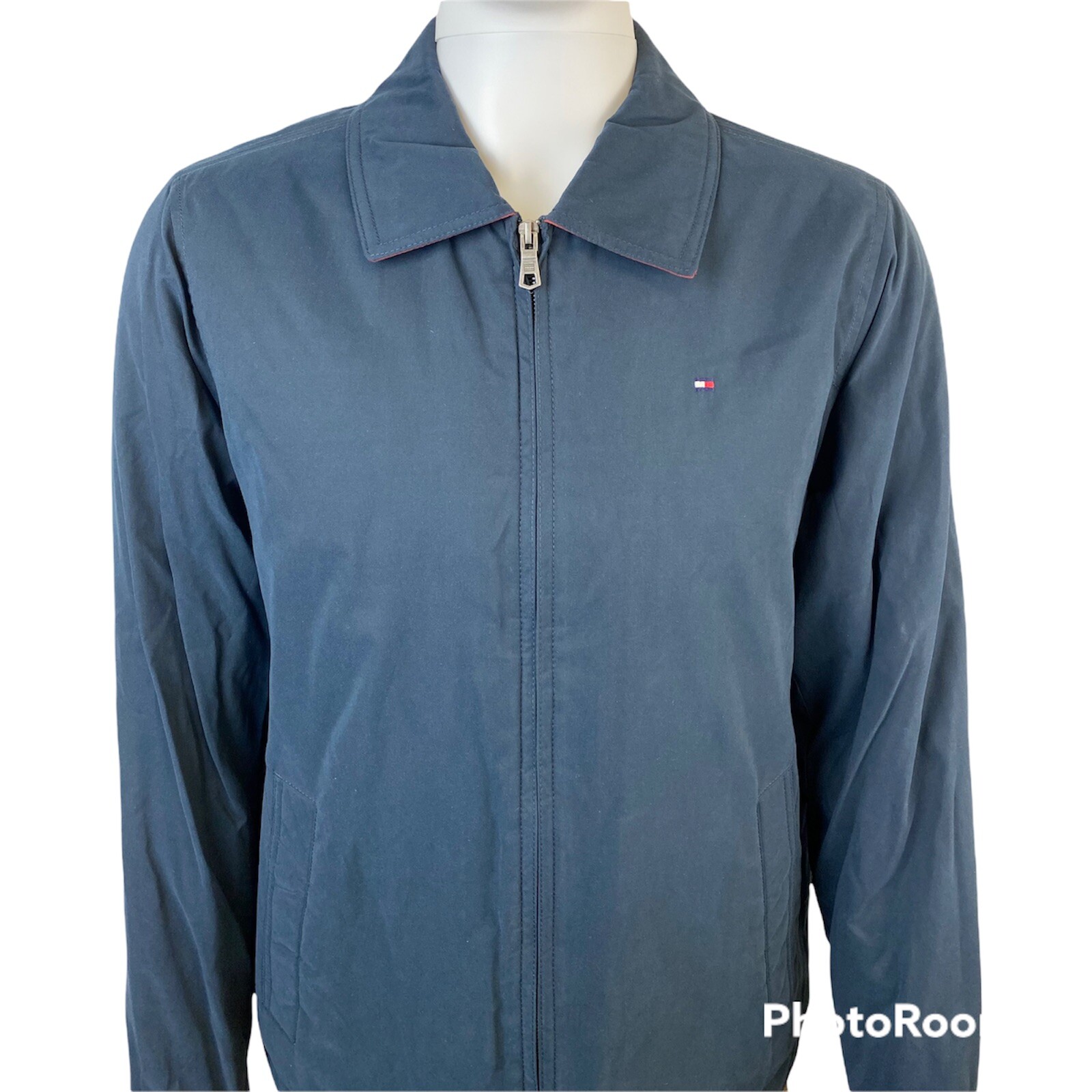 Tommy Hilfiger Mens Classic Front Zip Filled Micro-Twill Jacket ...