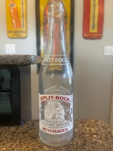 Vintage SPLIT ROCK BEVERAGES ACL Soda Bottle, Franklin Springs NY 12 oz ...