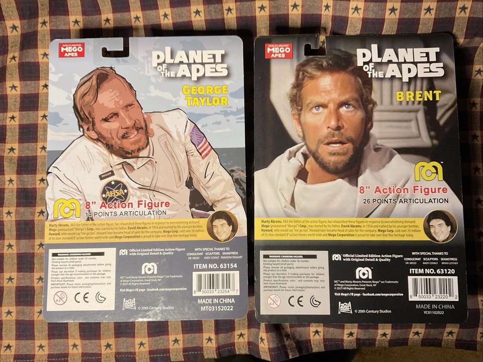 TAYLOR & BRENT Astronauts Planet Of The Apes 2021 Mego 8" | eBay