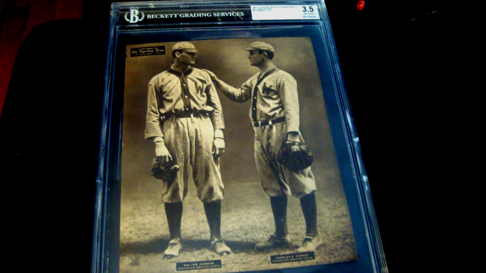 1910 Walter Johnson Gabby Street Sporting News Supplement Beckett ...