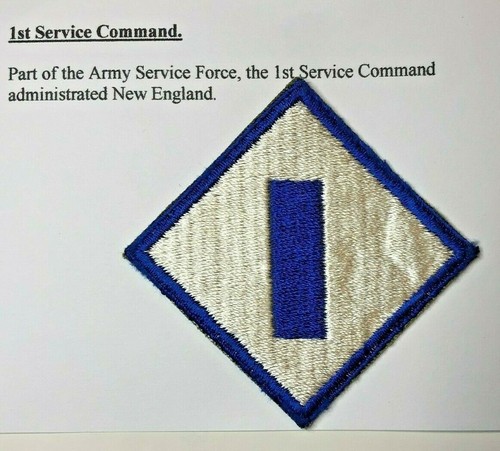 US Army 1st Service Command Unit Patch Badge ww2 era New England | eBay UK