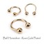 Gold Plated Labret Tragus Cartilage Lip Bar Horseshoe CBR Piercing Ear ...