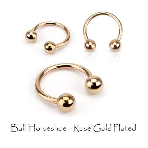 Gold Plated Labret Tragus Cartilage Lip Bar Horseshoe CBR Piercing Ear ...