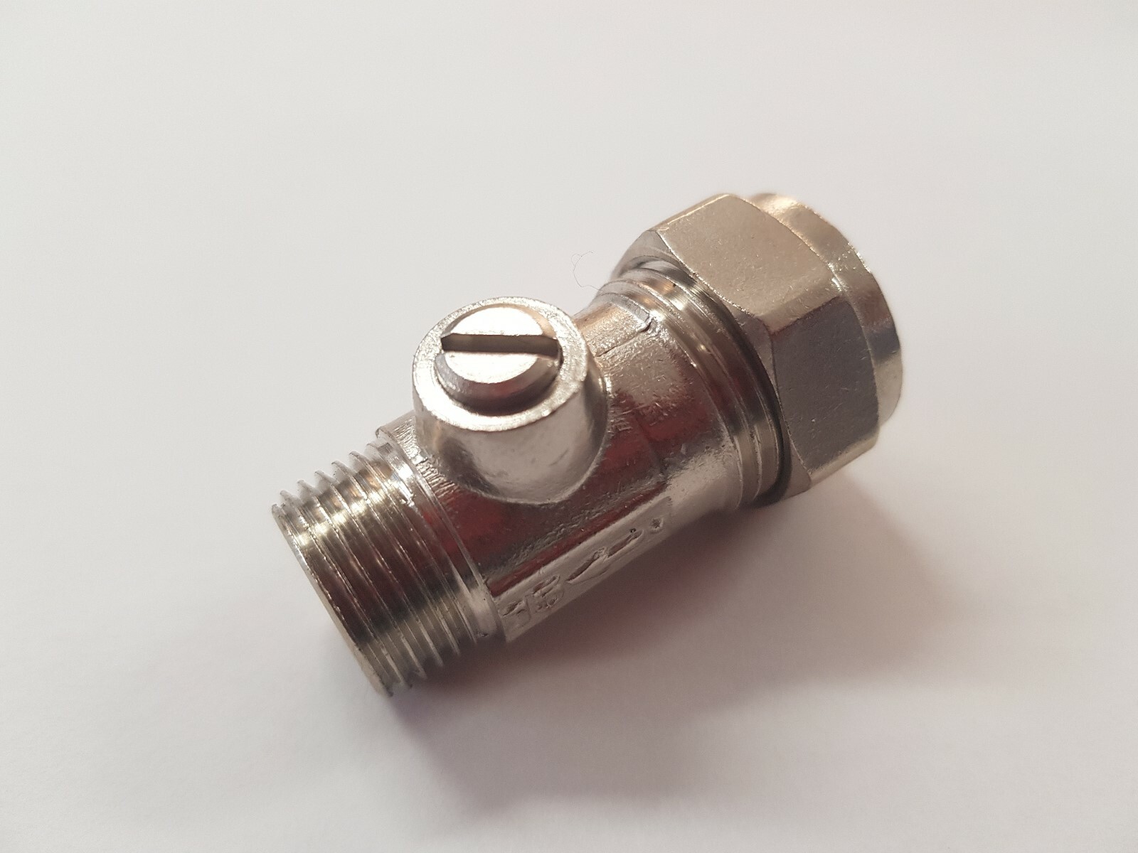 15mm x 3/8" MALE IRON FLAT ISOLATING BALLOFIX VALVE FITS FLEXI TAP CON ...